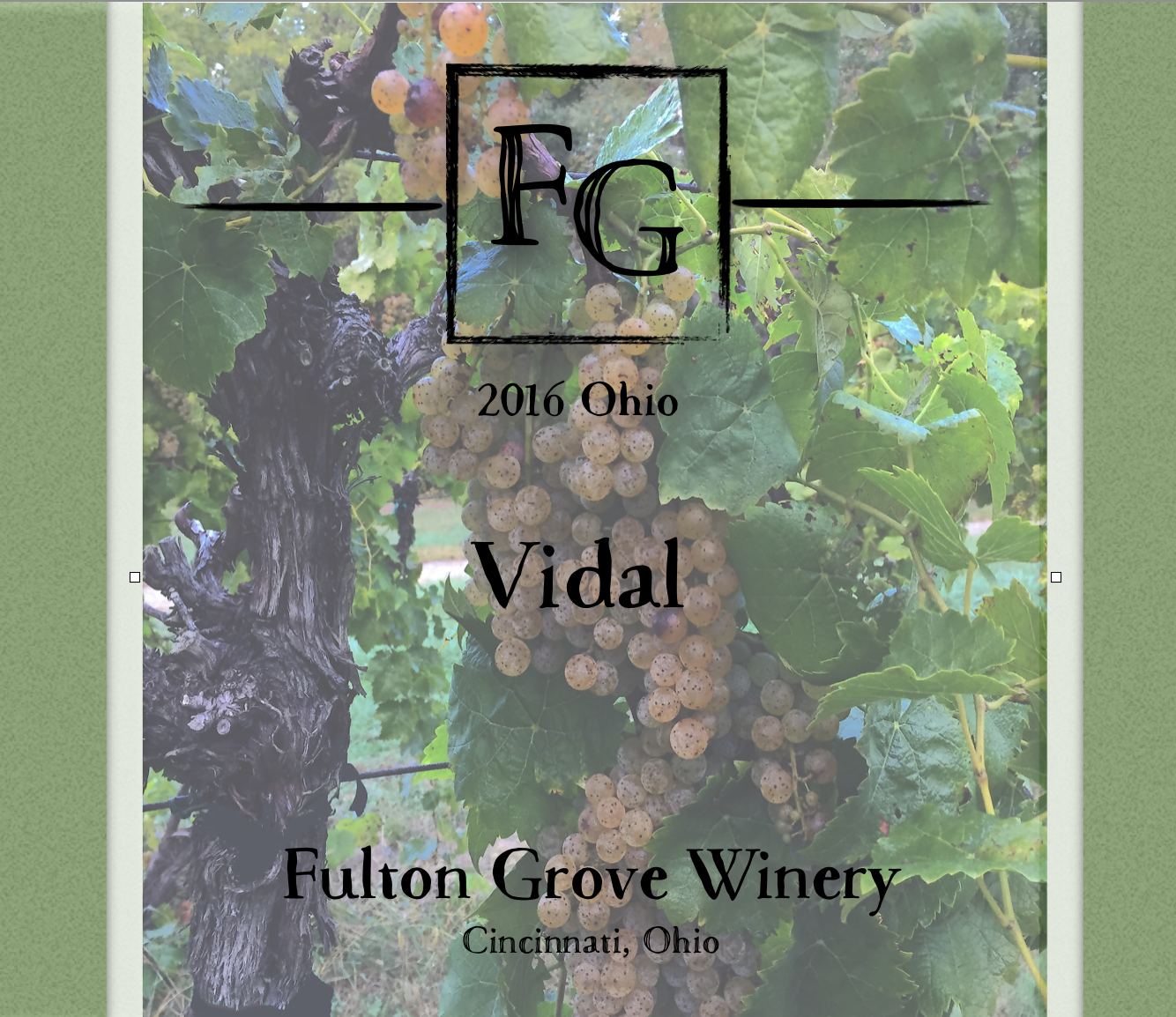 Fulton Grove Winery 2016 Vidal - Sold out - Fulton Grove Winery